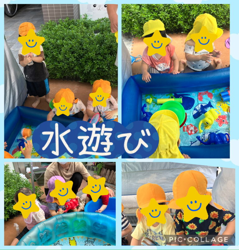 7月25日(金)水遊び – 未来保育園